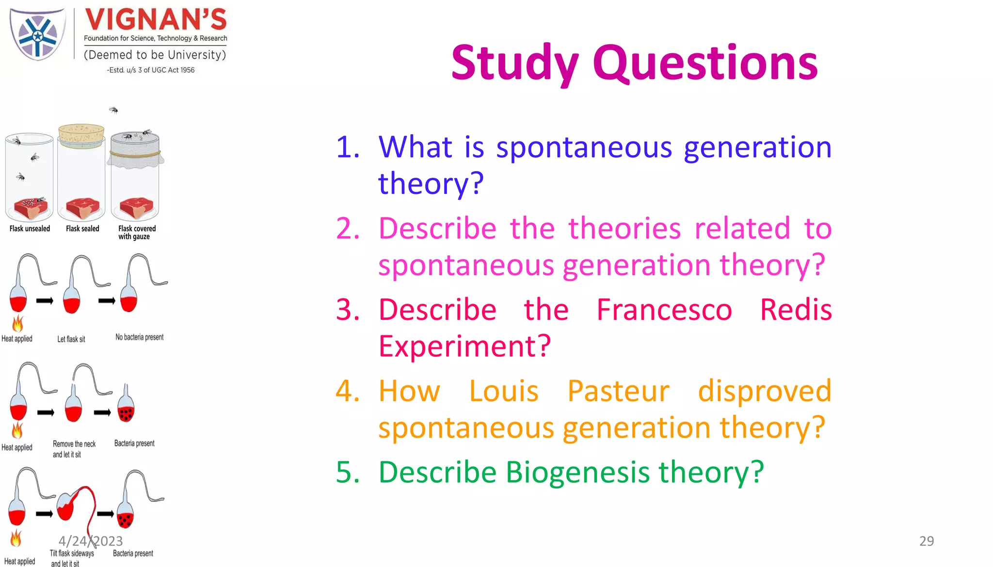 LECTURE 3 SPONTANEOUS GENERATION THEORY.pptx