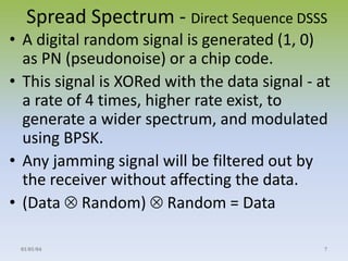 Lecture 3 spread spectrum | PPTX | Digital Audio | Computer Software and Applications