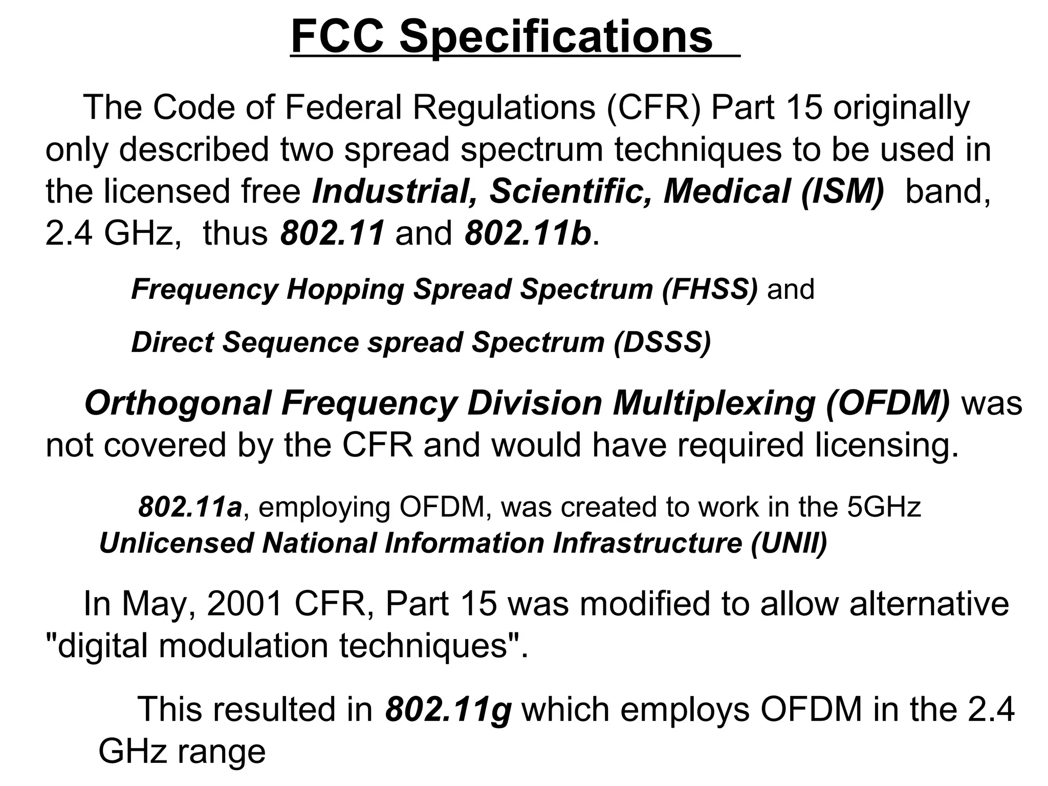 Spread Spectrum Technologies Ppt