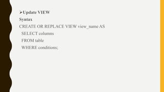 Lecture 3 sql {basics ddl commands} | PPTX