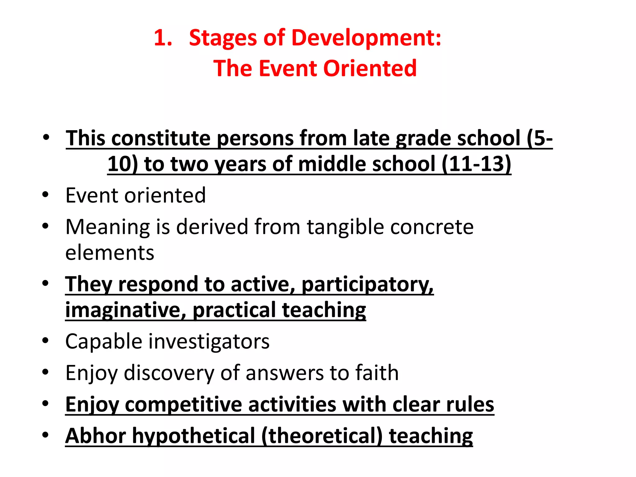 Lecture 3 stages of development | PDF