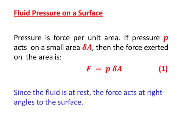 Lecture 3_Static Forces on Surfaces.pptx | Physics | Science