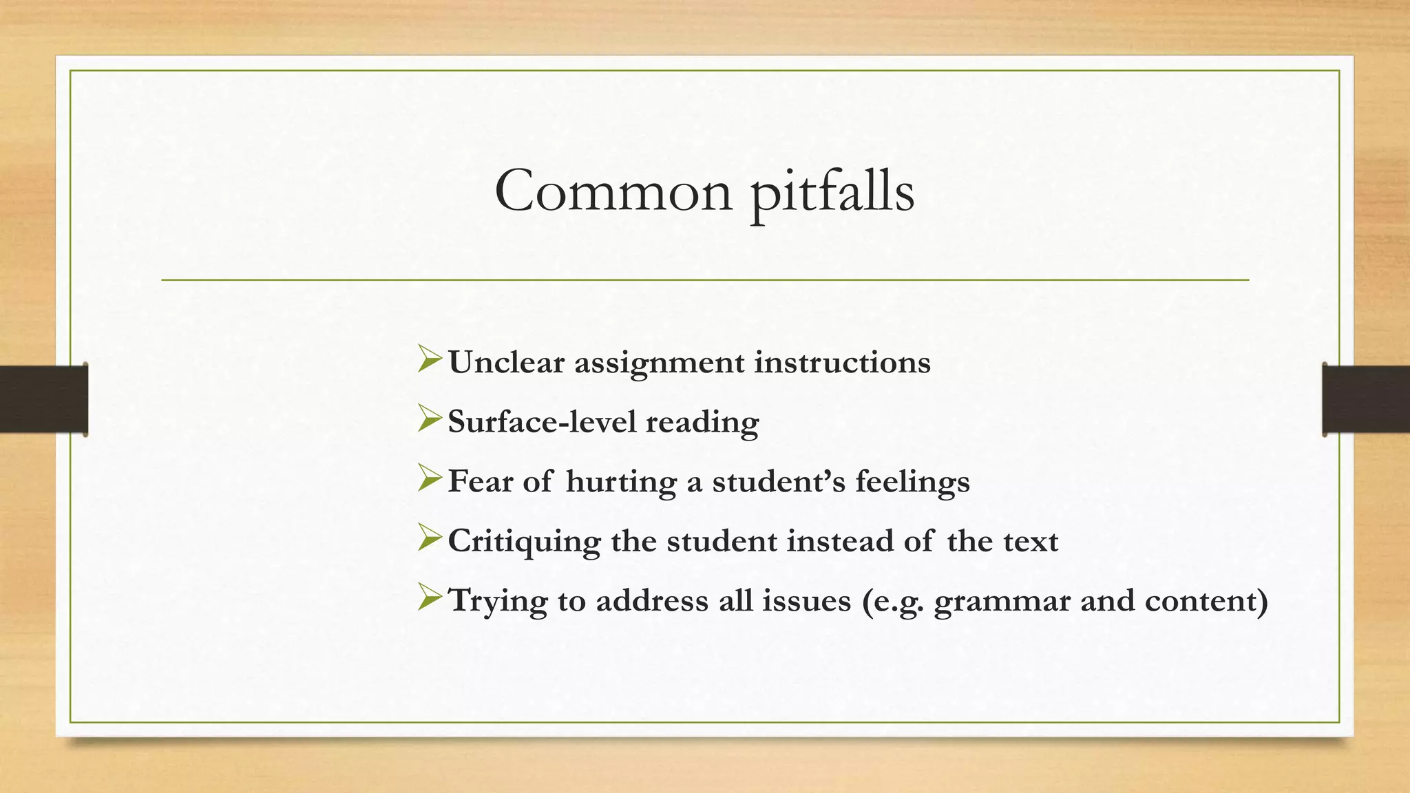 Strategies for giving effective feedback to international students | PPTX