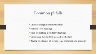 Strategies for giving effective feedback to international students | PPTX