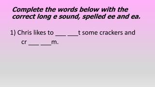 (Syllables & Vowel phonemes) presentation | PPTX