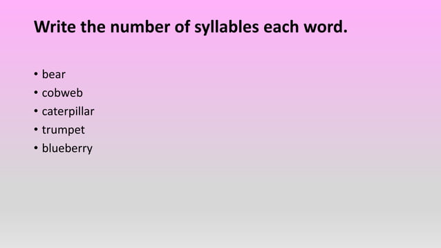 (Syllables & Vowel phonemes) presentation | PPT