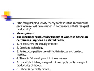 Lecture 3 Theoretical dimensions of wages.ppt | Business Accounting & Finance | Business