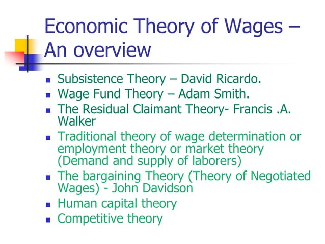 Lecture 3 Theoretical dimensions of wages.ppt | Business Accounting ...