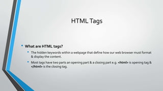 Web Development - Lecture 3 | PPT