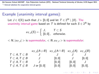 Cooperative Interval Games | PPT