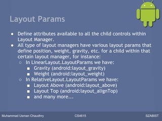 Developing Applications for Android - Lecture#4 | PPT