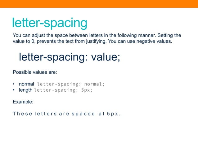 Css Text Properties Pptx