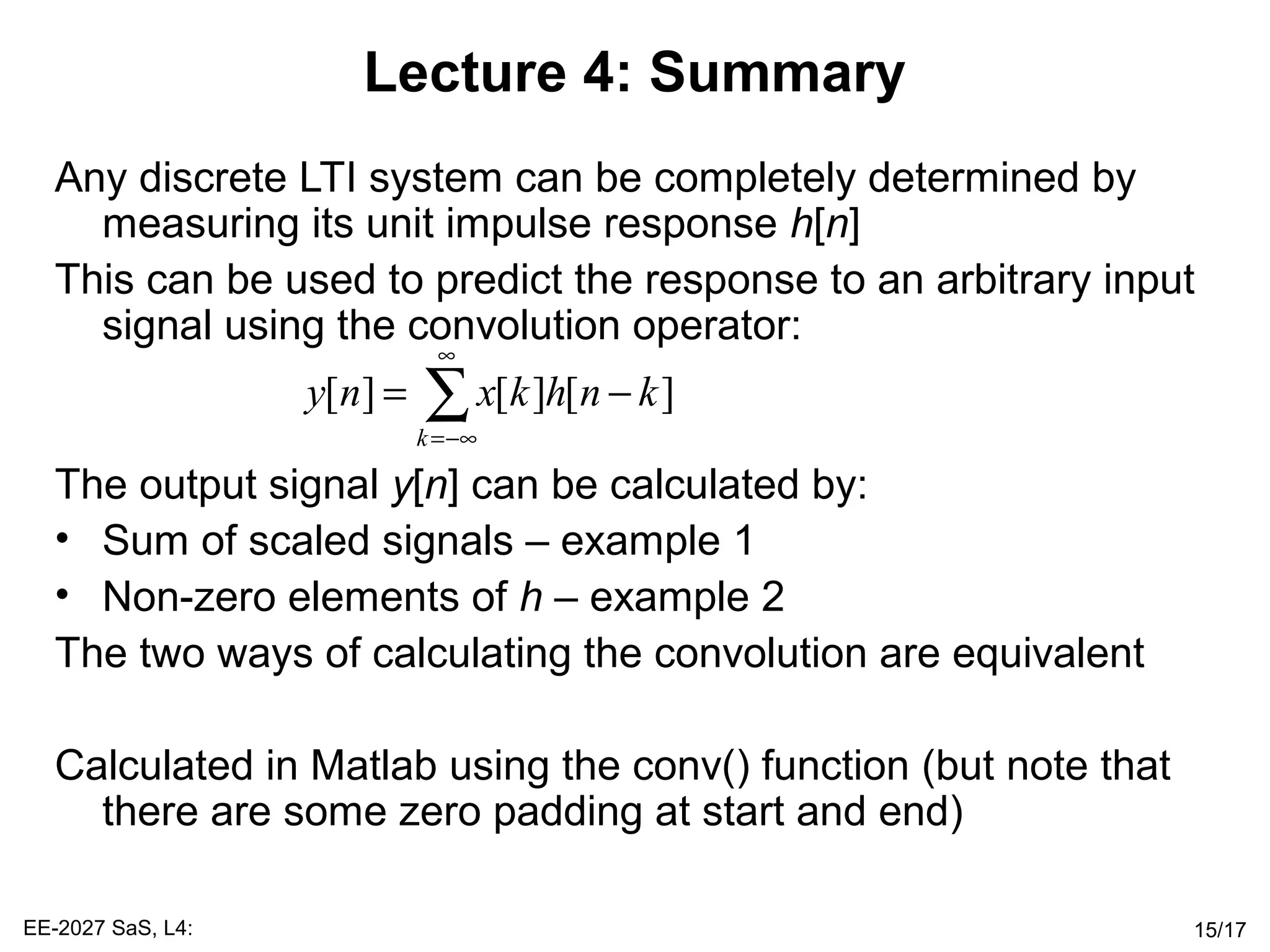 Lecture4 Signal and Systems | PPT | Physics | Science