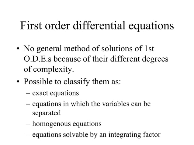 Higher Differential Equation | PPT | Chemistry | Science