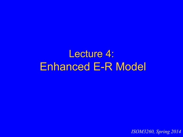 Enhanced ER(database) | PPTX