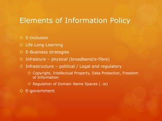 Introduction to Information Policy | PPTX