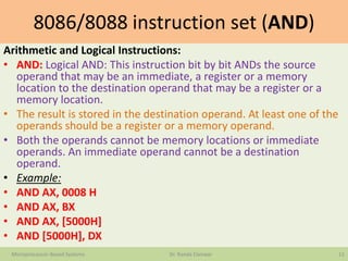 Microprocessors-based systems (under graduate course) Lecture 4 of 9 | PPT