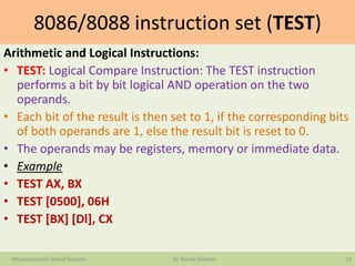 Microprocessors-based systems (under graduate course) Lecture 4 of 9 | PPT