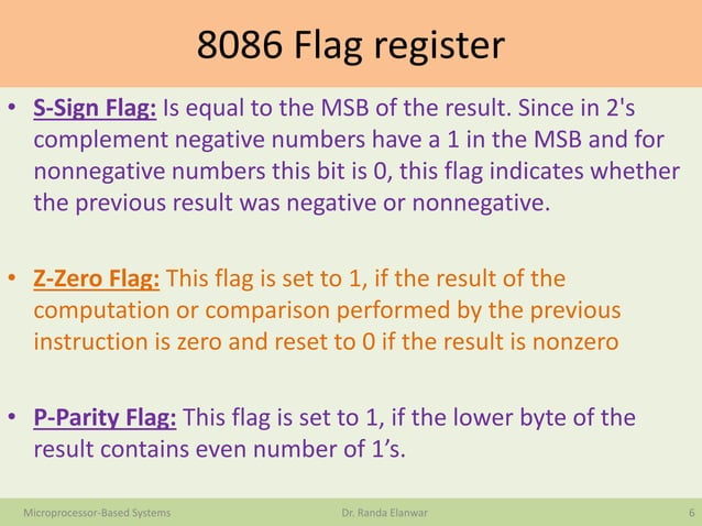 Microprocessors-based systems (under graduate course) Lecture 4 of 9 | PPT