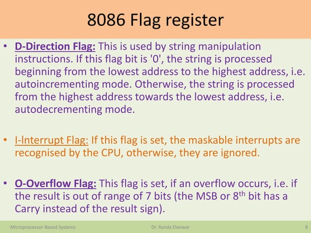 Microprocessors-based systems (under graduate course) Lecture 4 of 9 | PPT