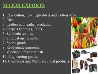 MAJOR IMPORTS AND EXPORTS OF PAKISTAN | PPTX