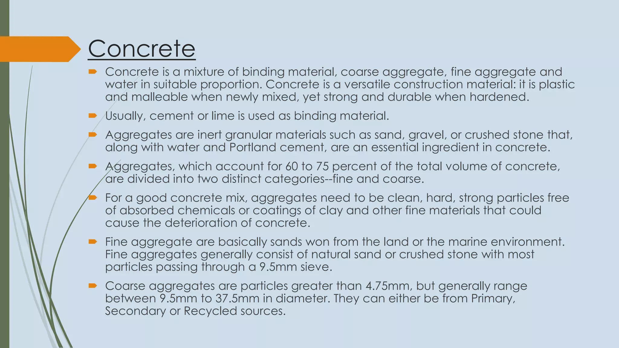 Concrete as Building Material | PPTX