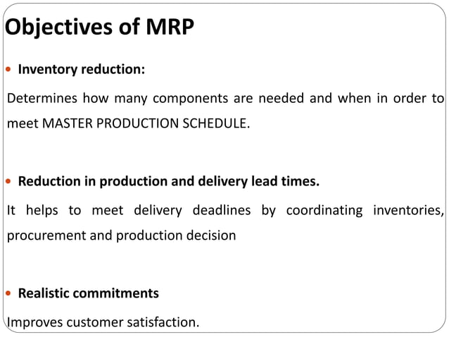 Inventory Management , MRP, JIT and SCM | PPT