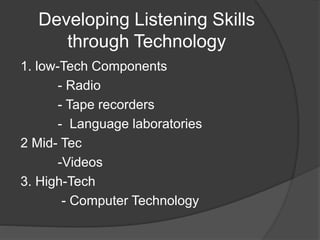 developing listening skills through technology | PPTX
