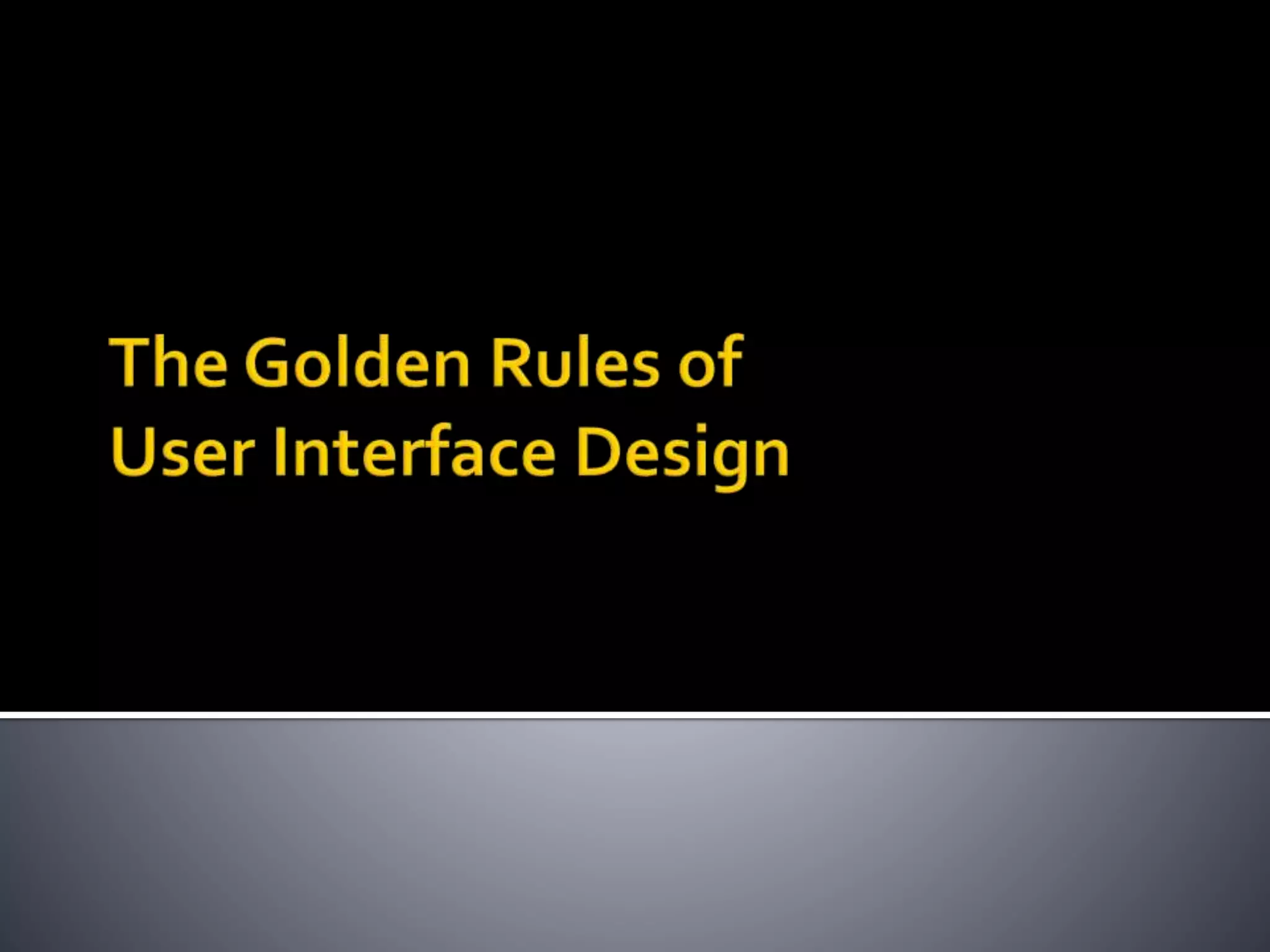 User Interface Analysis and Design | PPTX