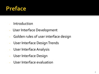User Interface Analysis and Design | PPTX