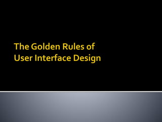 User Interface Analysis and Design | PPTX