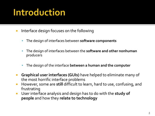 User Interface Analysis And Design