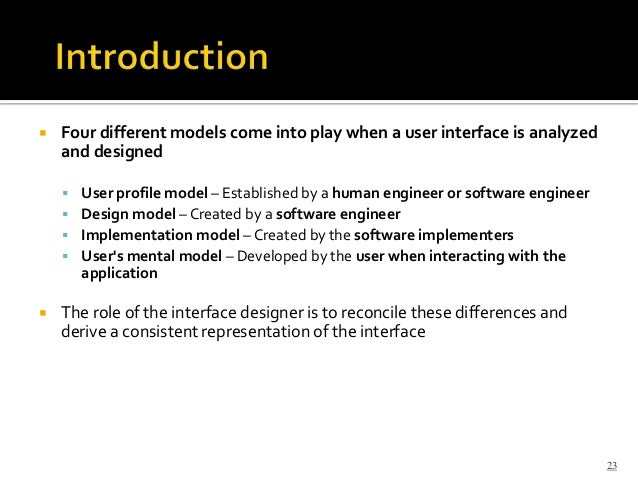 User Interface Analysis and Design