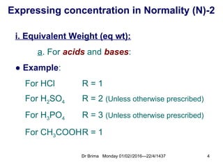 Expressing concentrations | PPT