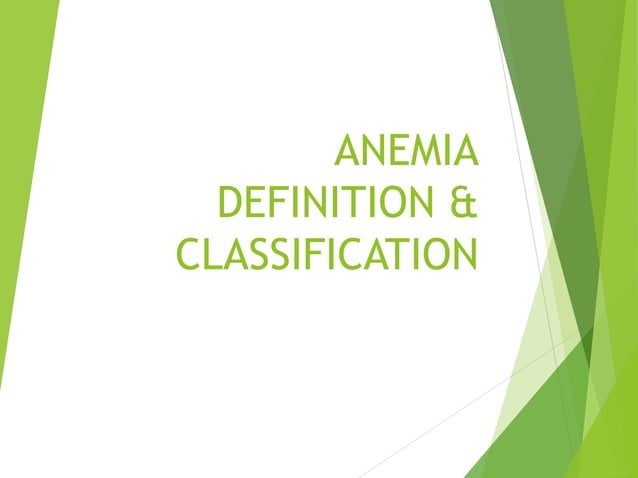 Lecture 4. classification of anemia | PPTX | Blood Disorders | Diseases ...