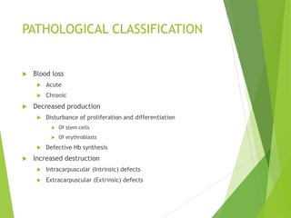 Lecture 4. classification of anemia | PPTX