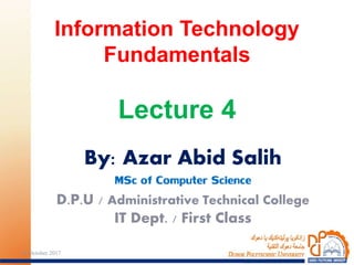 Information Technology ITM1 | PPT