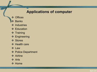 Introduction to computers Lecture # 4 | PPT