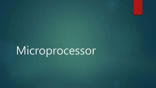 Microprocessor | PPT