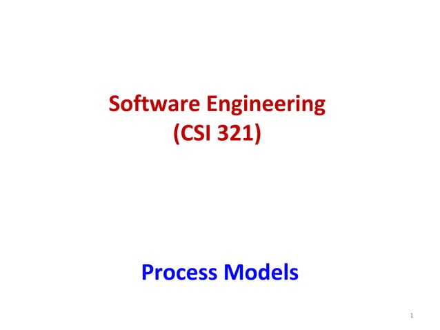 Software Engineering (Process Models) | PPT | Computer Software and Applications | Computing