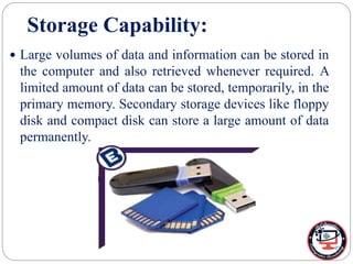 computer and its charectorstice | PPTX | Data Storage and Warehousing ...