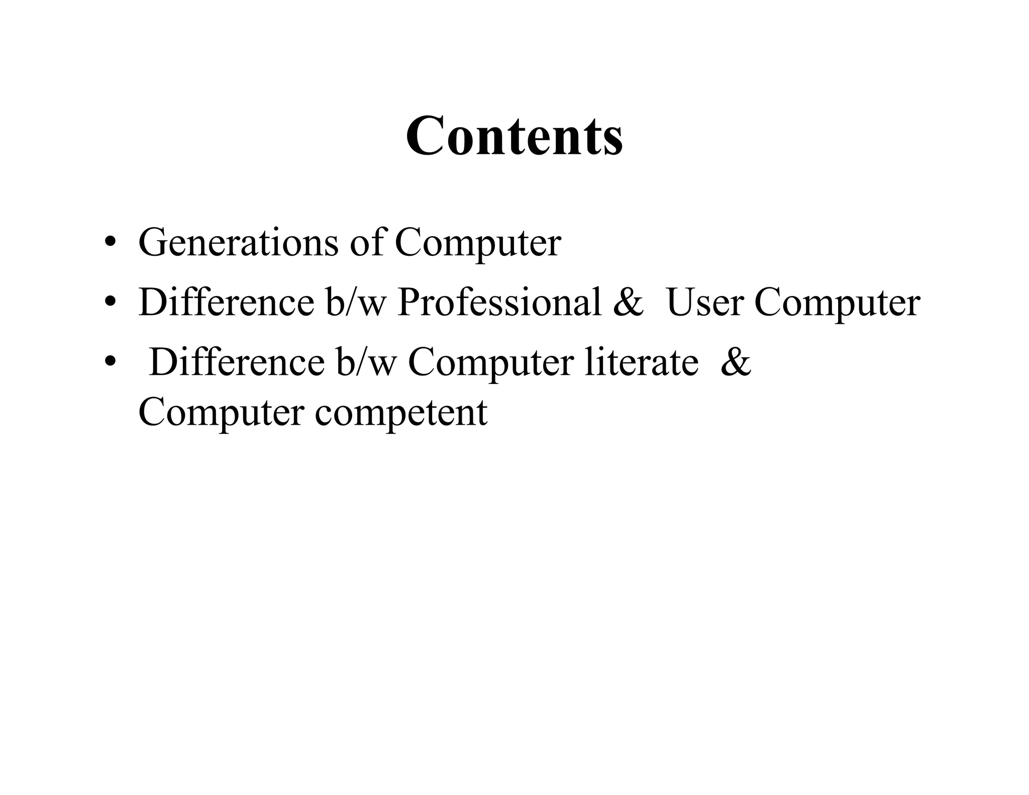 Classification of Computer | PDF