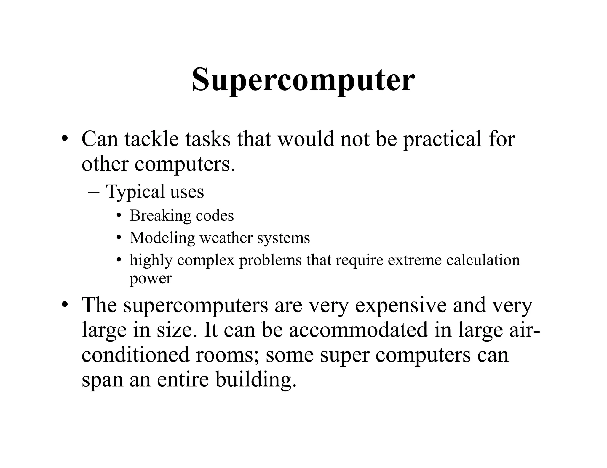 Classification of Computer | PDF