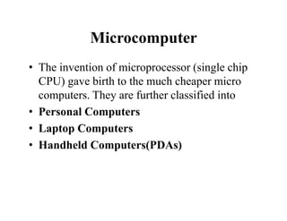 Classification of Computer | PDF