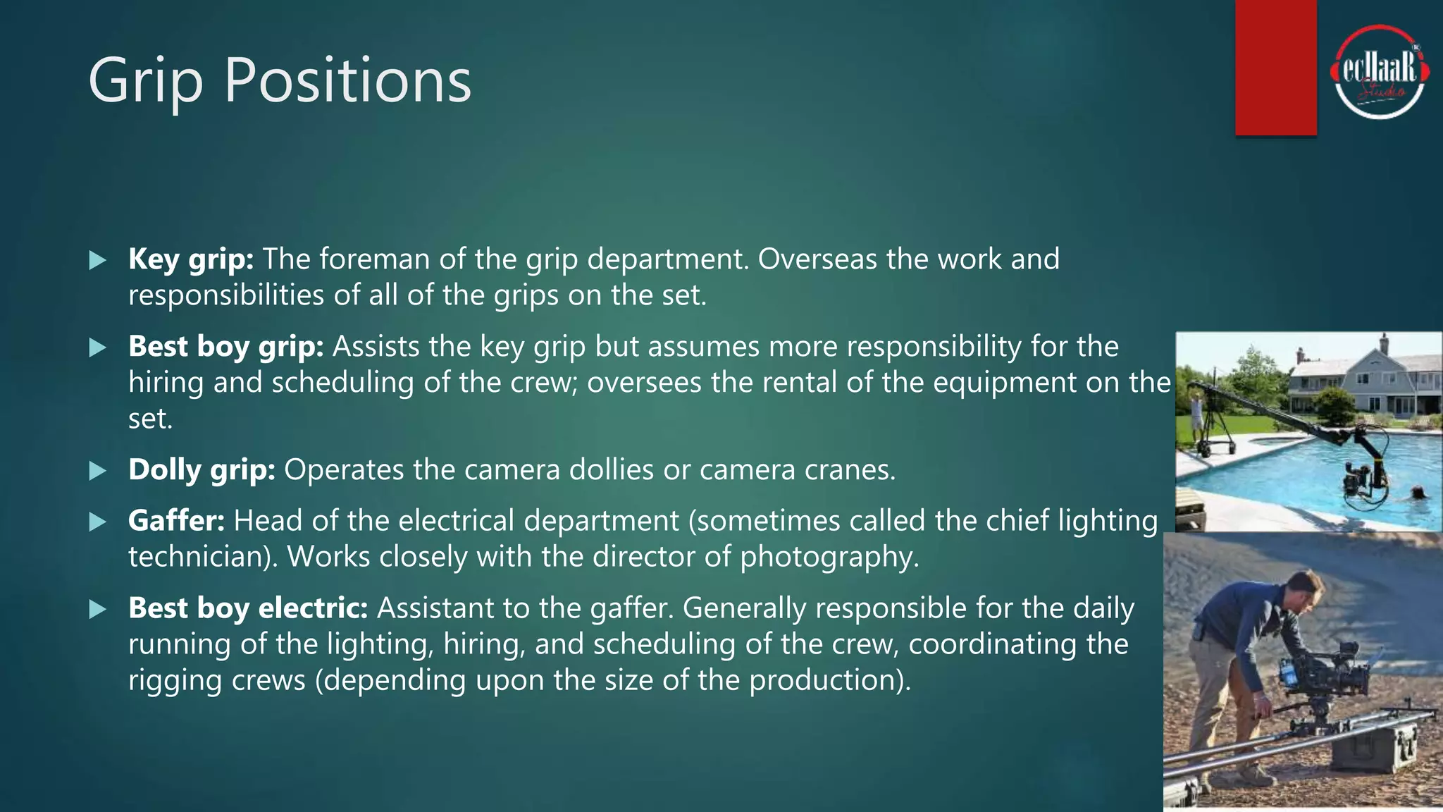 Casting Crew - Job Descriptions | Film Production | PPTX | Cameras and ...