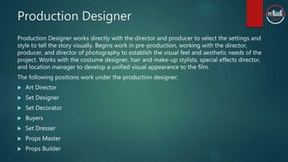 Casting Crew - Job Descriptions | Film Production | PPT