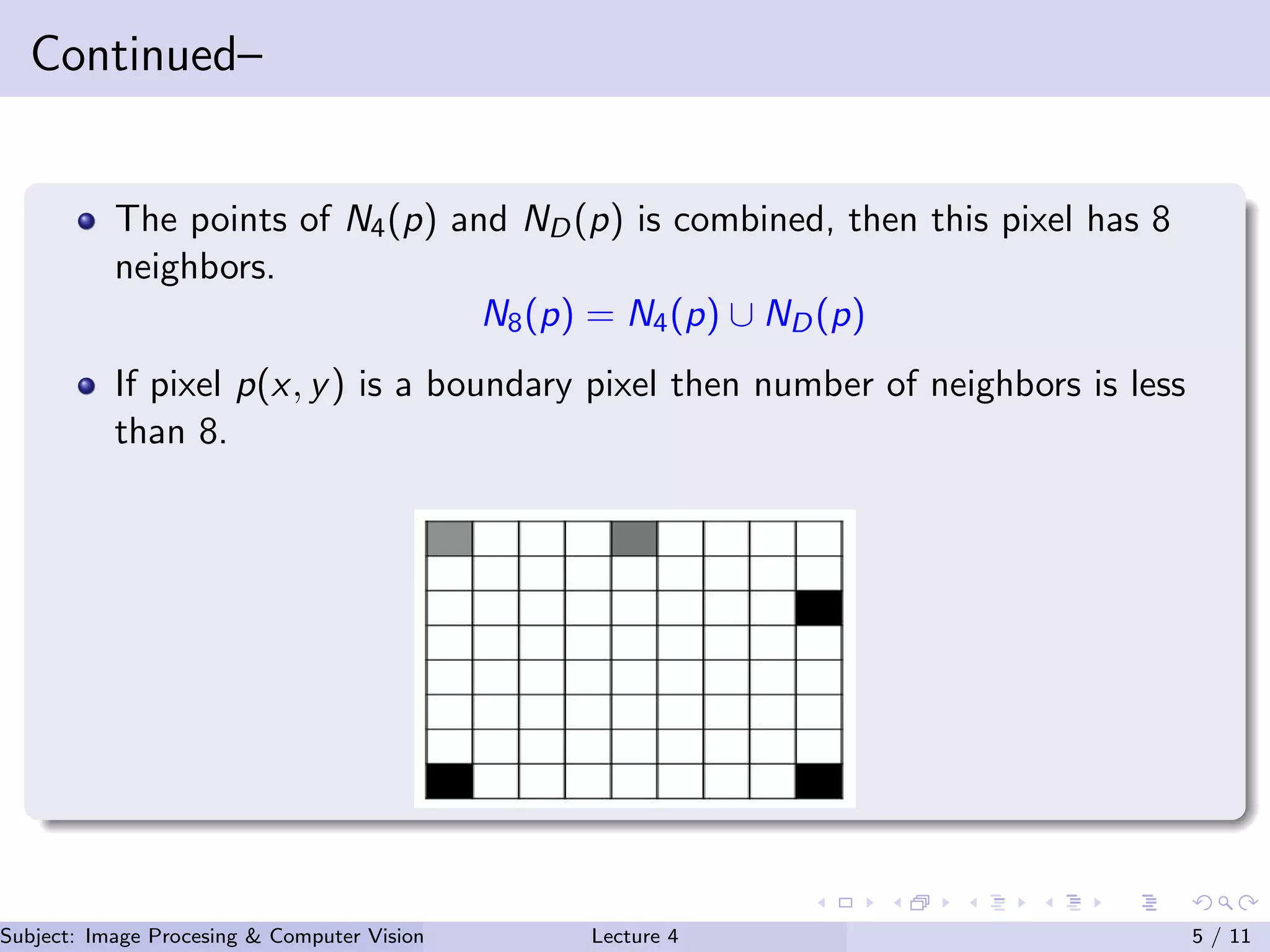 Lecture 4 Relationship between pixels | PDF