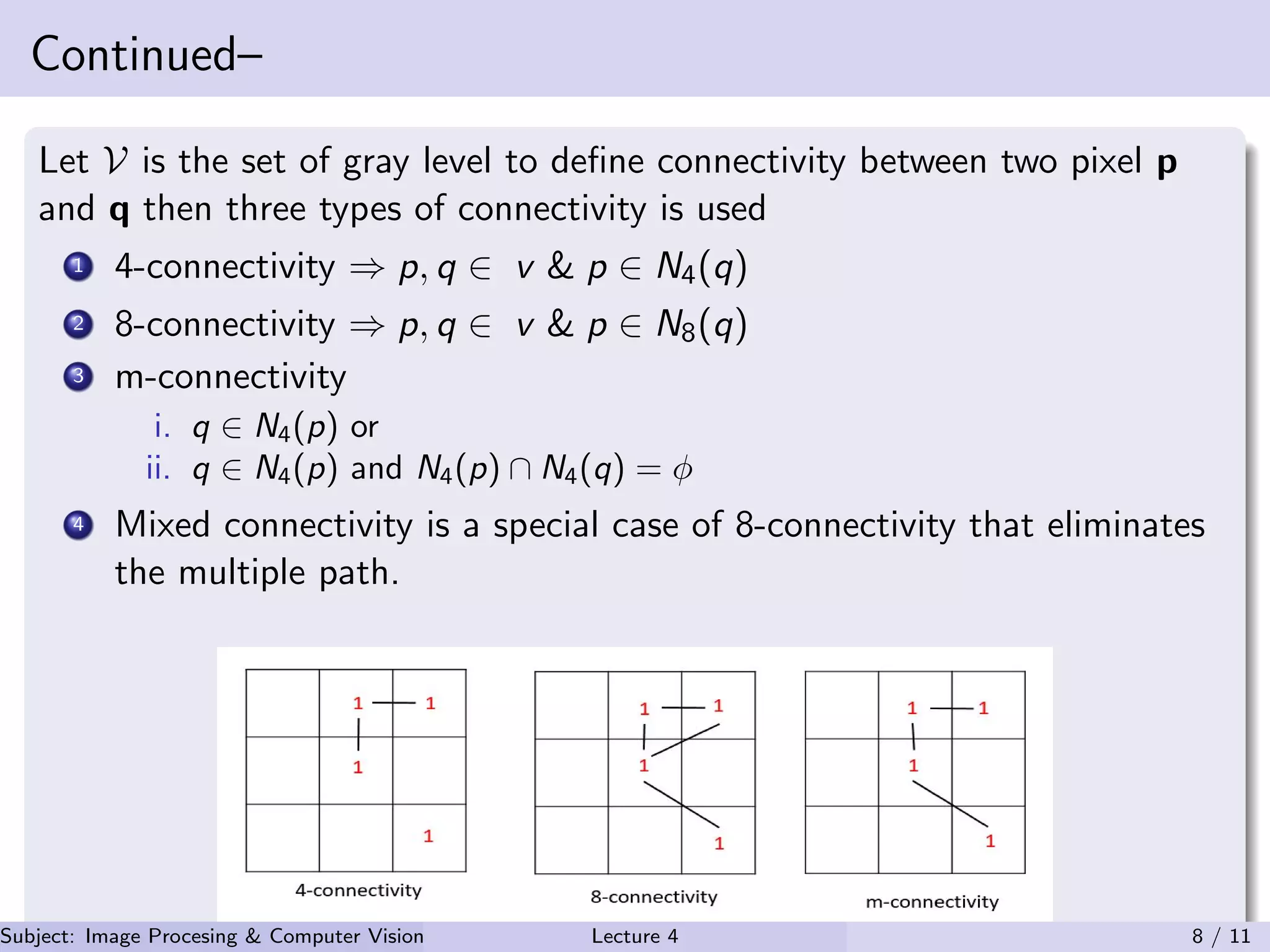 Lecture 4 Relationship between pixels | PDF