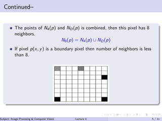 Lecture 4 Relationship between pixels | PDF