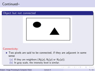 Lecture 4 Relationship between pixels | PDF